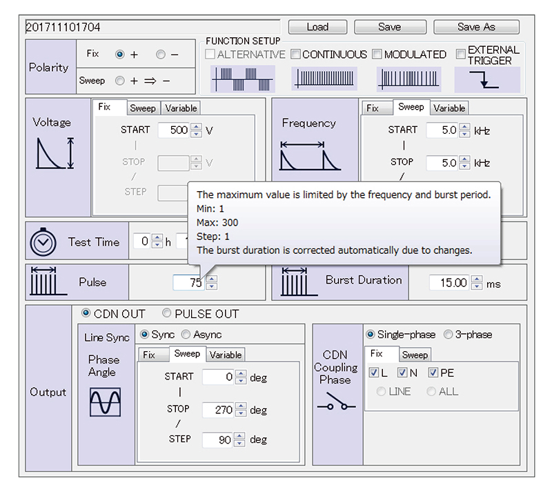 电快速瞬变脉冲群模拟器 FNS-AX4-A20/B63 - 株式会社Noiseken